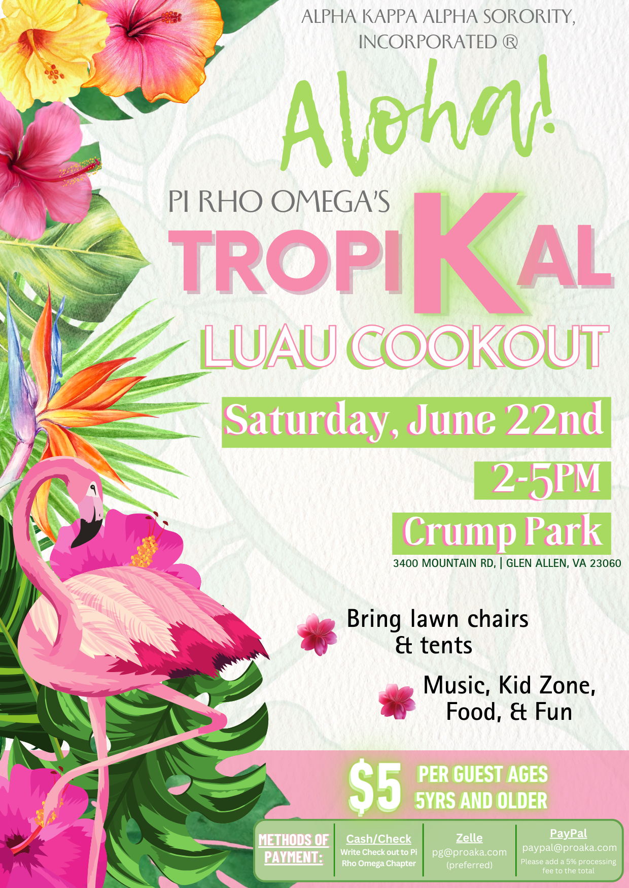 Pi Rho Omega Chapter | Pi Rho Omega: TropiKal Luau Cookout